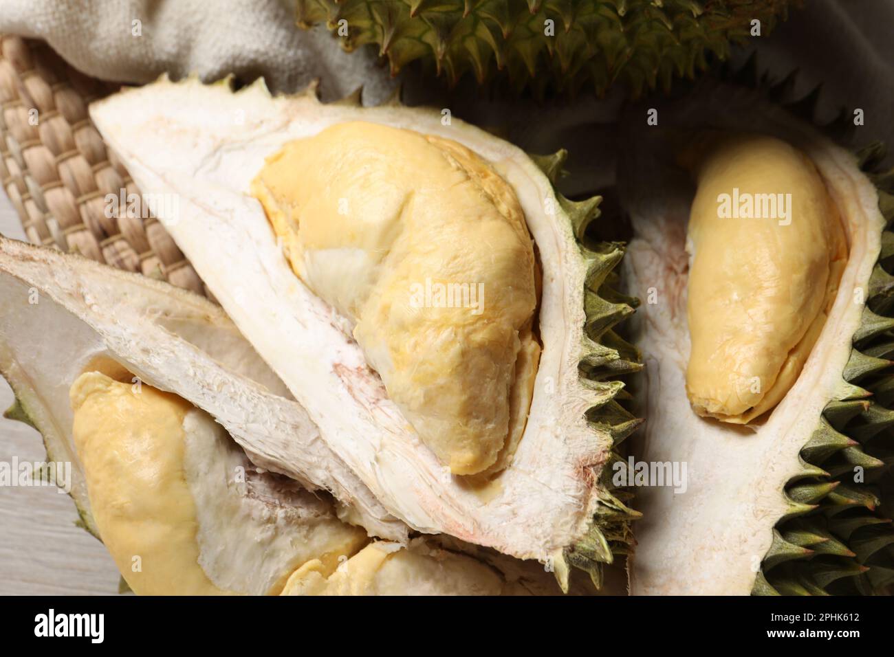 Yellow durian monthong king hi-res stock photography and images - Alamy