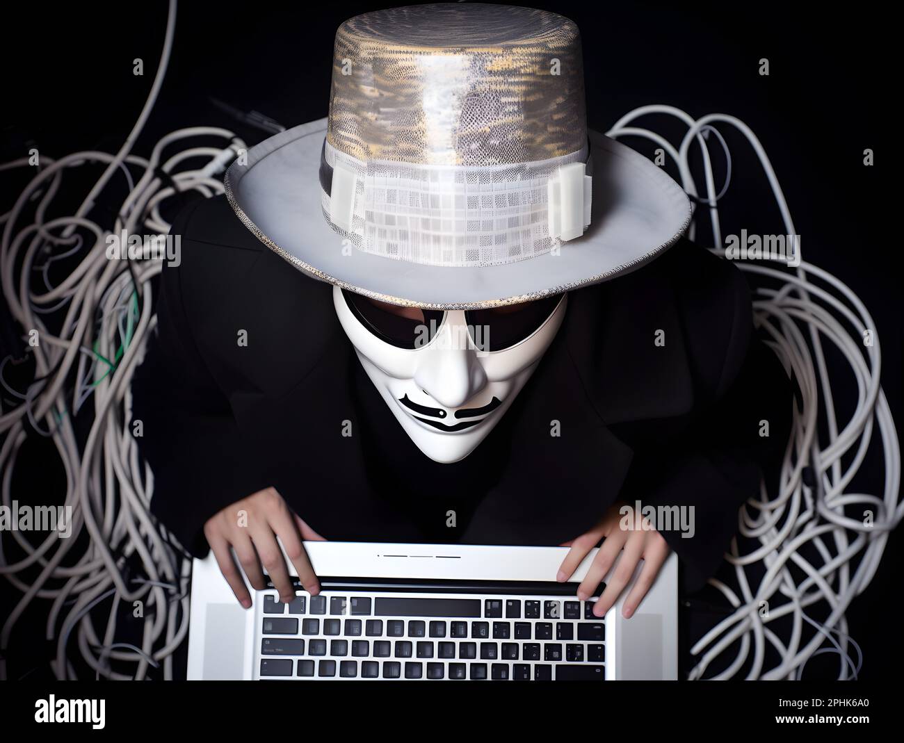 Computer hacking wires hi-res stock photography and images - Alamy