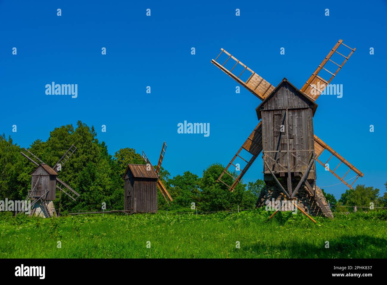 Wind mill at the Estonian Open Air Museum in Tallin Stock Photo - Alamy