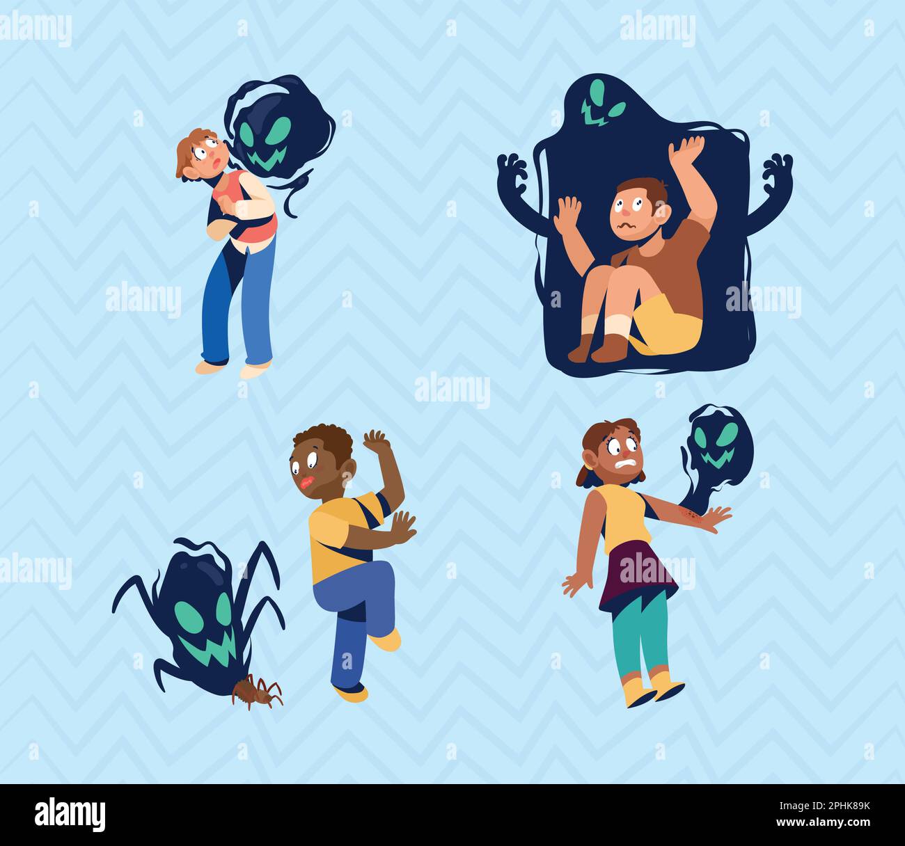 four persons suffering phobias Stock Vector Image & Art - Alamy four persons suffering phobias Stock Vector Image & Art - Alamy