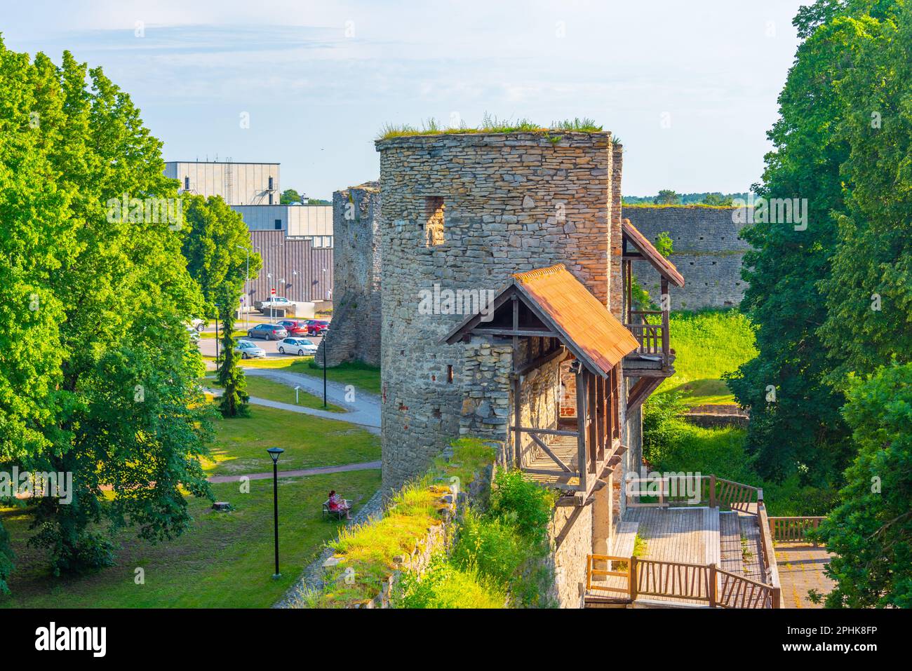 View of Haapsalu Castle in Estonia Stock Photo - Alamy