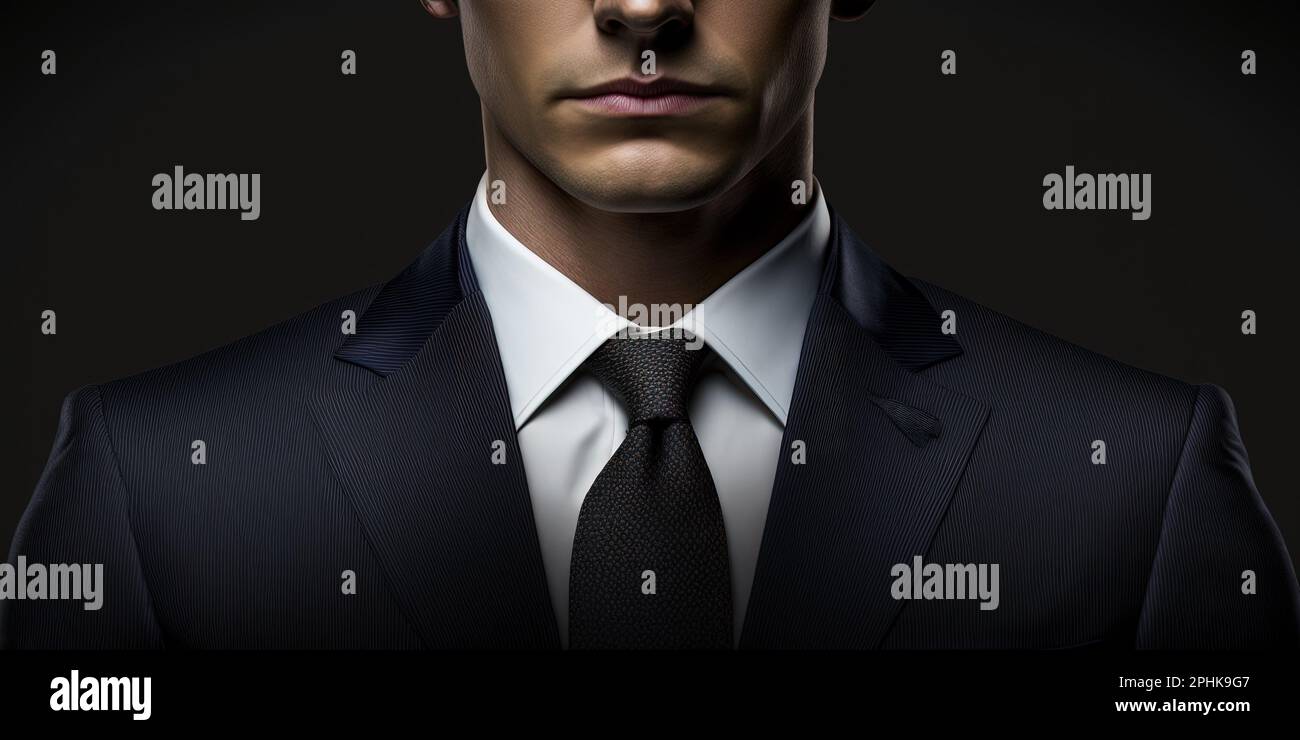 A male model is standing and posing wearing a plain black shirt and ...