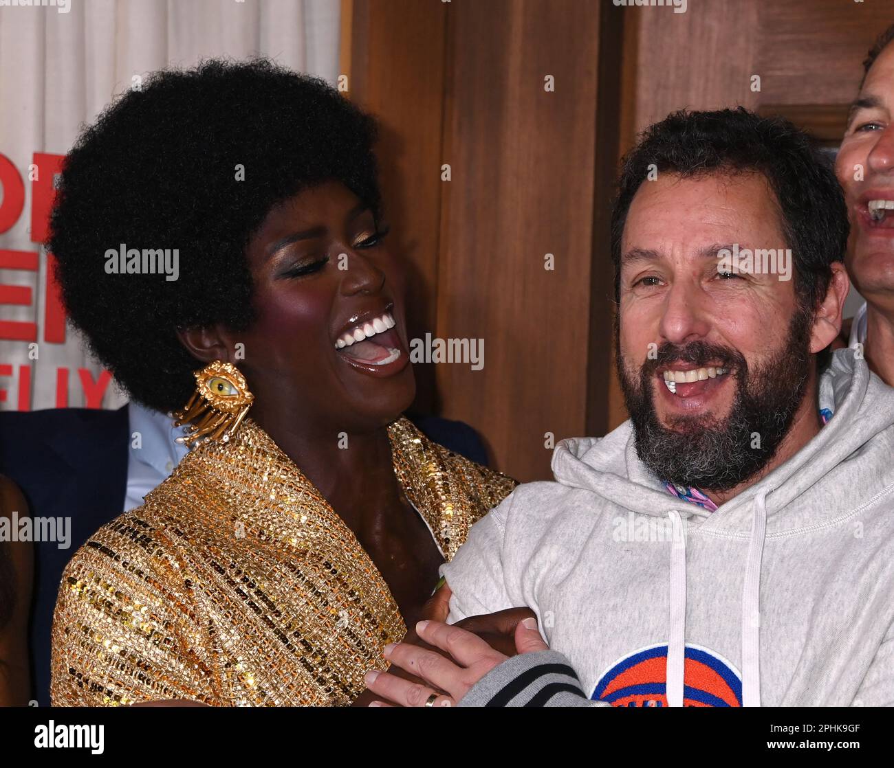 Westwood, CA. March 28, 2023, Jodie Turner-Smith and Adam Sandler ...