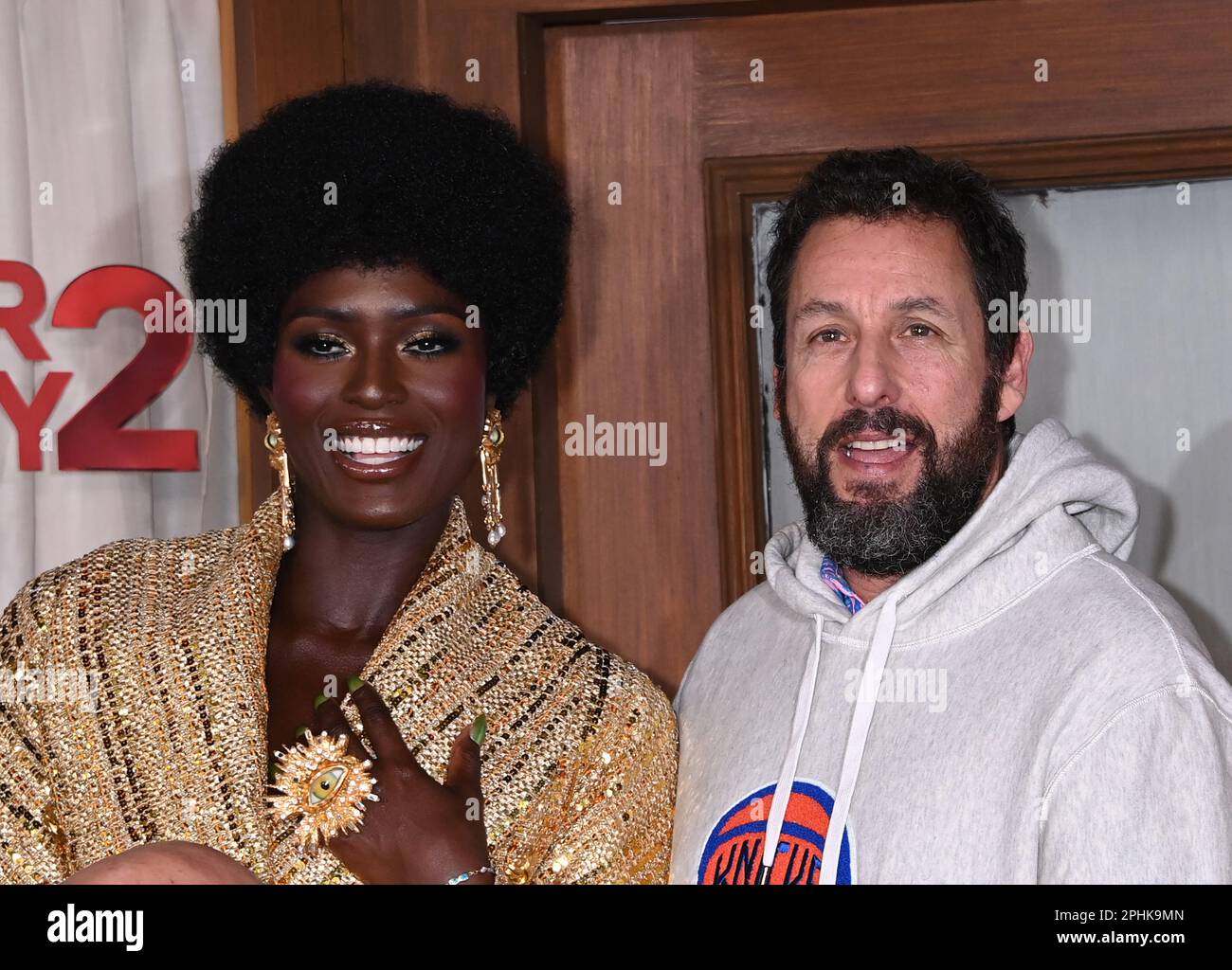Westwood, CA. March 28, 2023, Jodie Turner-Smith and Adam Sandler ...