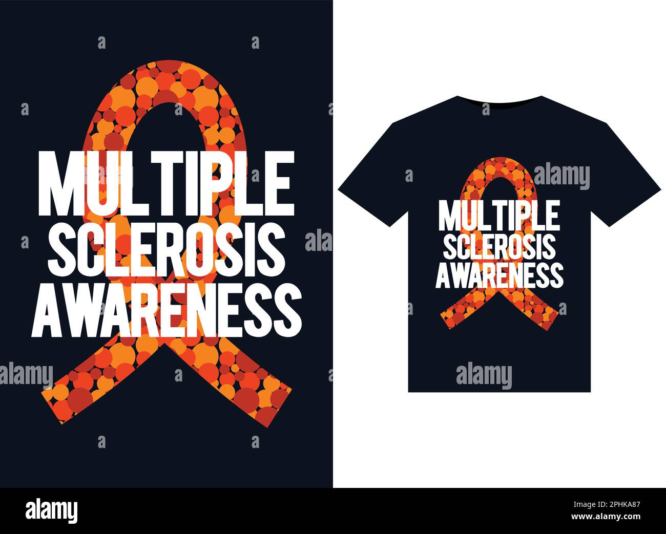 Multiple Sclerosis Awareness illustrations for print-ready T-Shirts ...