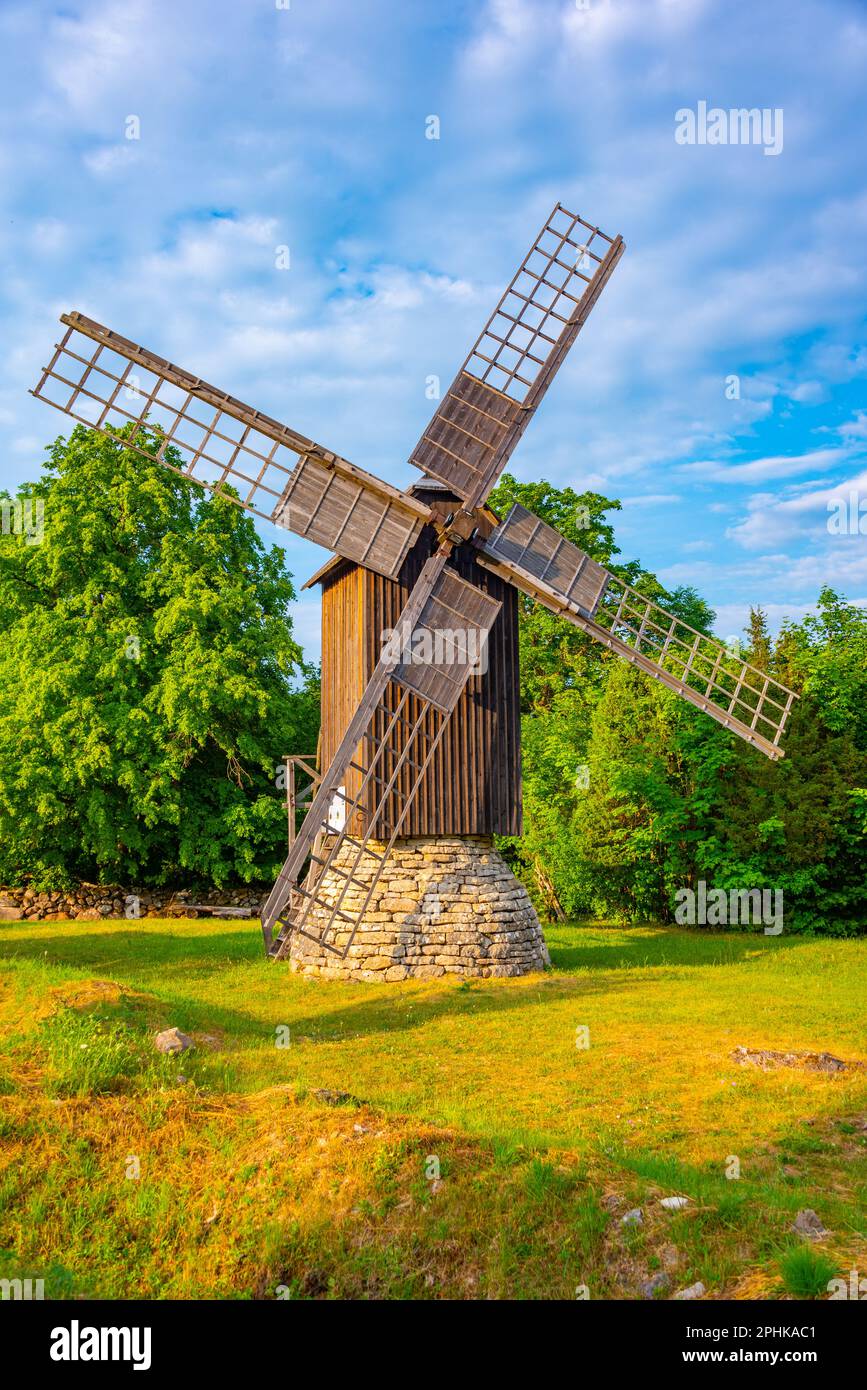 Windmill at Saaremaa island in Estonia Stock Photo - Alamy