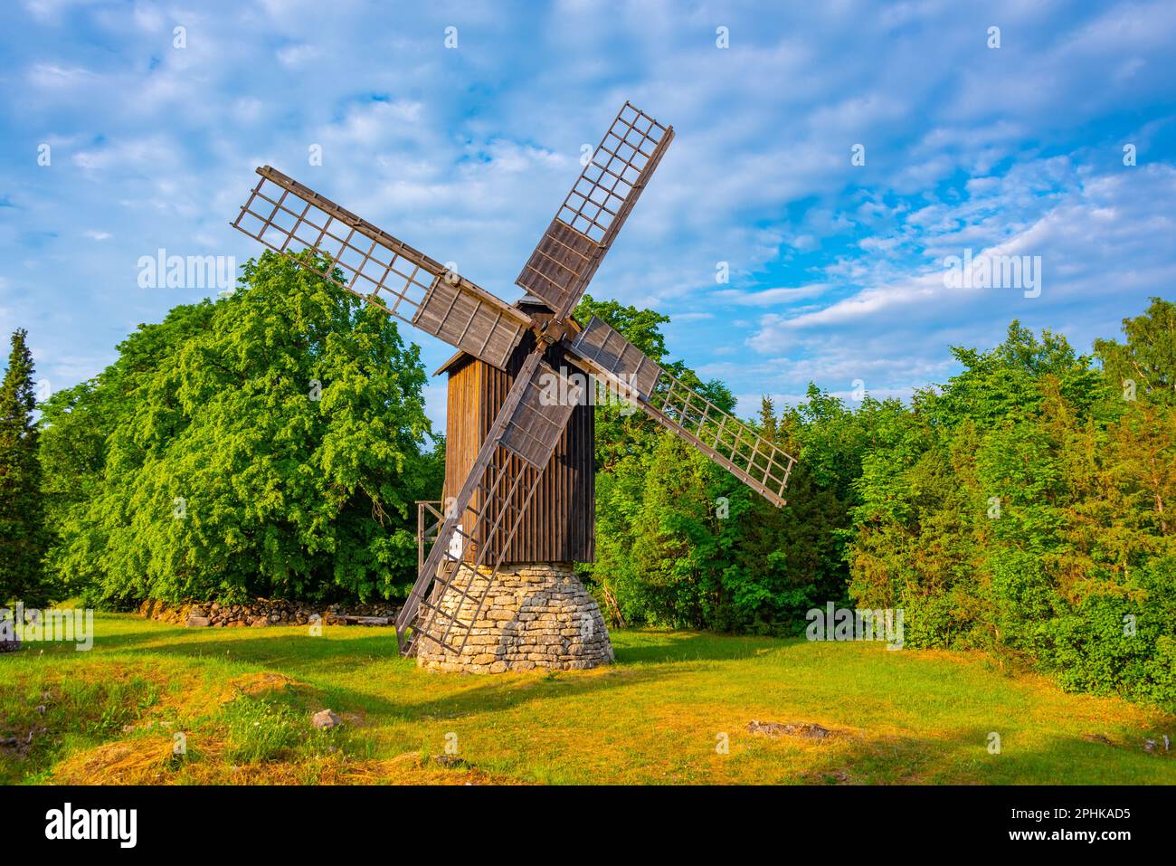 Windmill at Saaremaa island in Estonia Stock Photo - Alamy