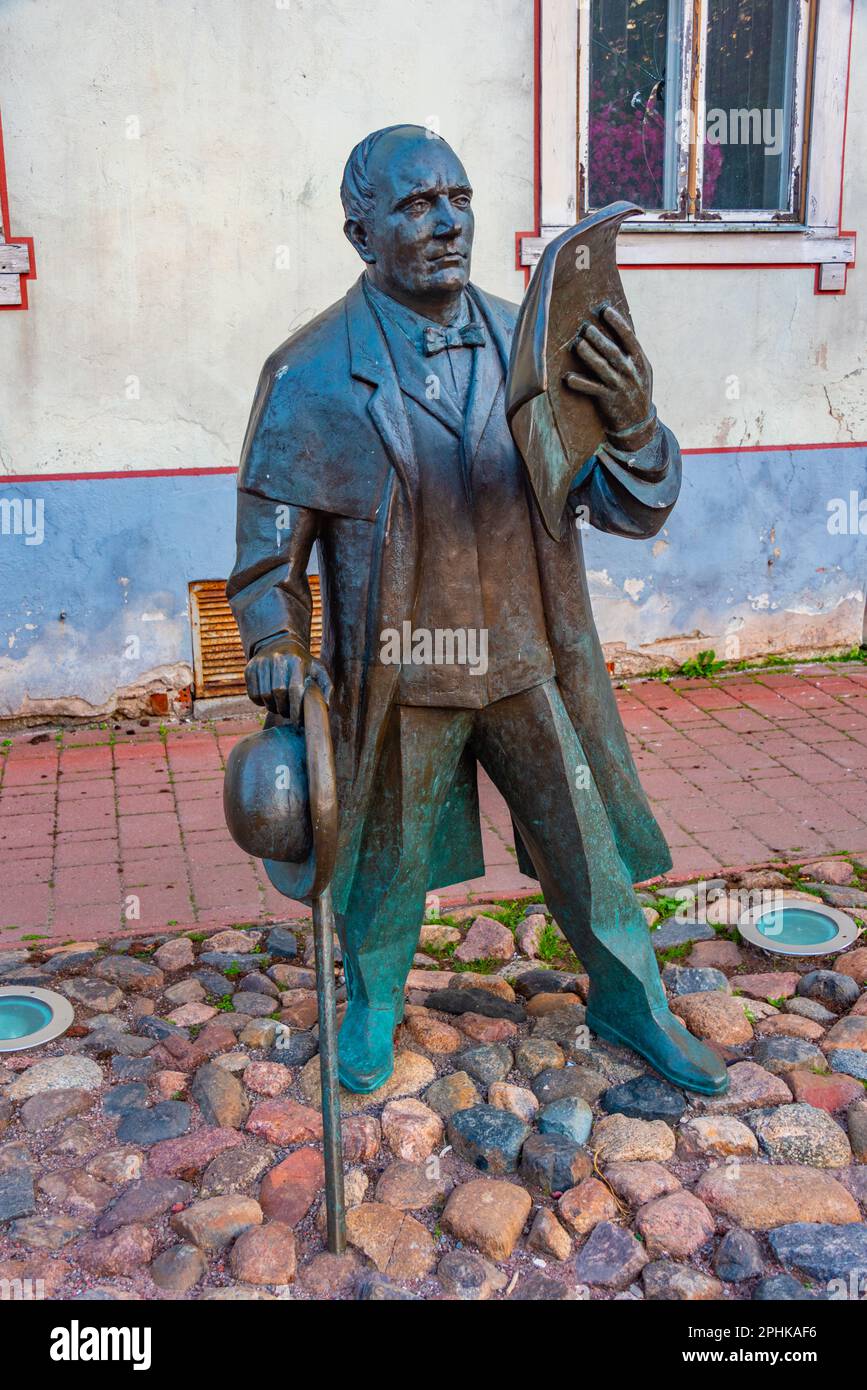 Statue of Johann Voldemar Jannsen in PГ¤rnu, Estonia Stock Photo - Alamy