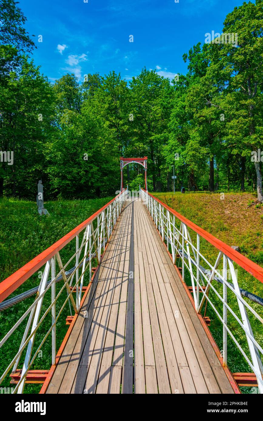 Viljandi Suspension Bridge in Estonia Stock Photo - Alamy