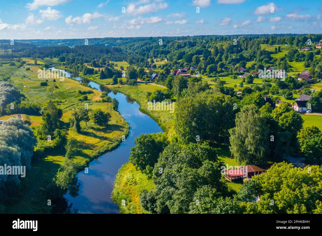 View of Abava river in Latvia Stock Photo - Alamy