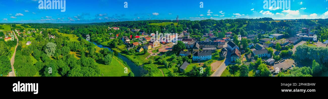 Cityscape of Latvian town Sabile Stock Photo - Alamy