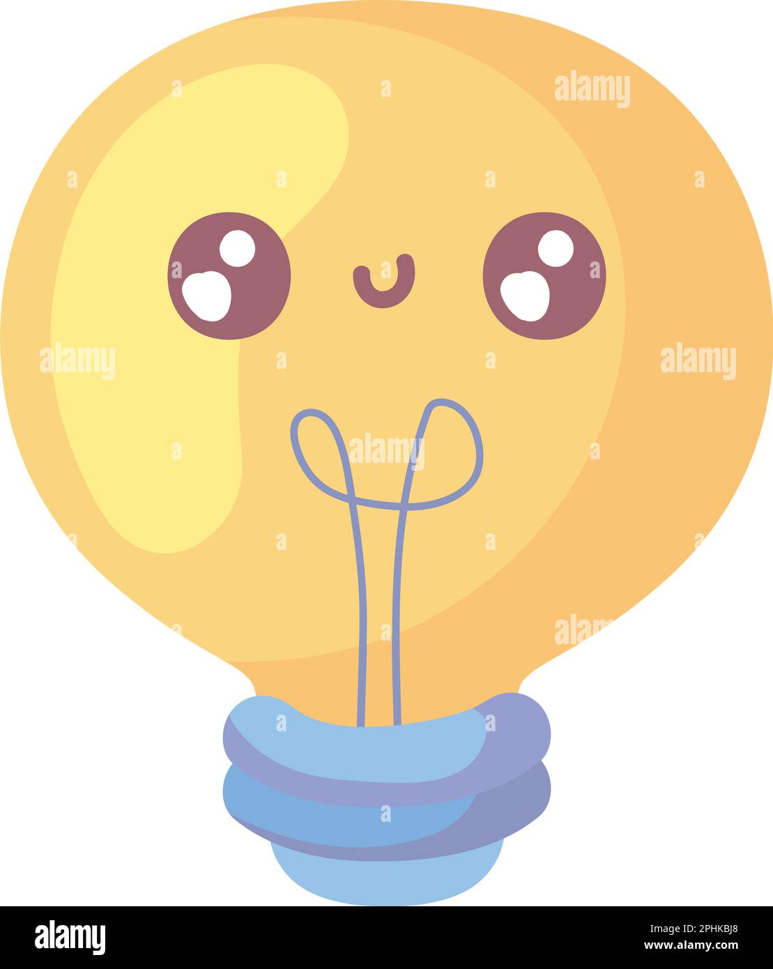 light bulb kawaii Stock Vector Image & Art - Alamy
