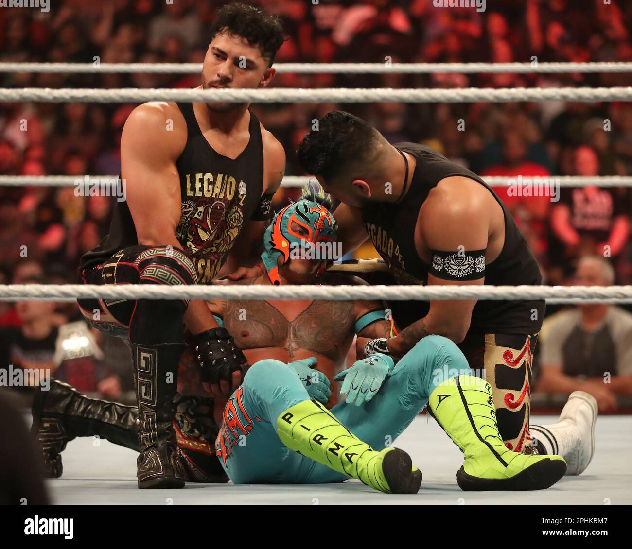 PHOENIX, ARIZONA - MARCH 27: Rey Mysterio and Legado del Fantasma in ...