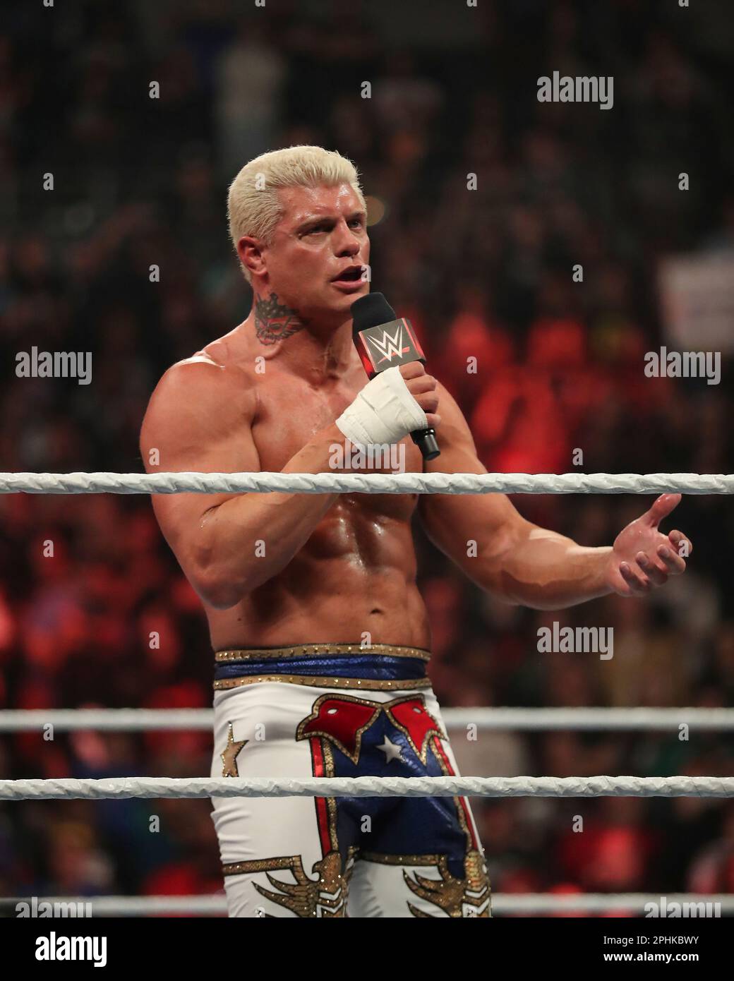 PHOENIX, ARIZONA - MARCH 27: Cody Rhodes in the ring during WWE ...