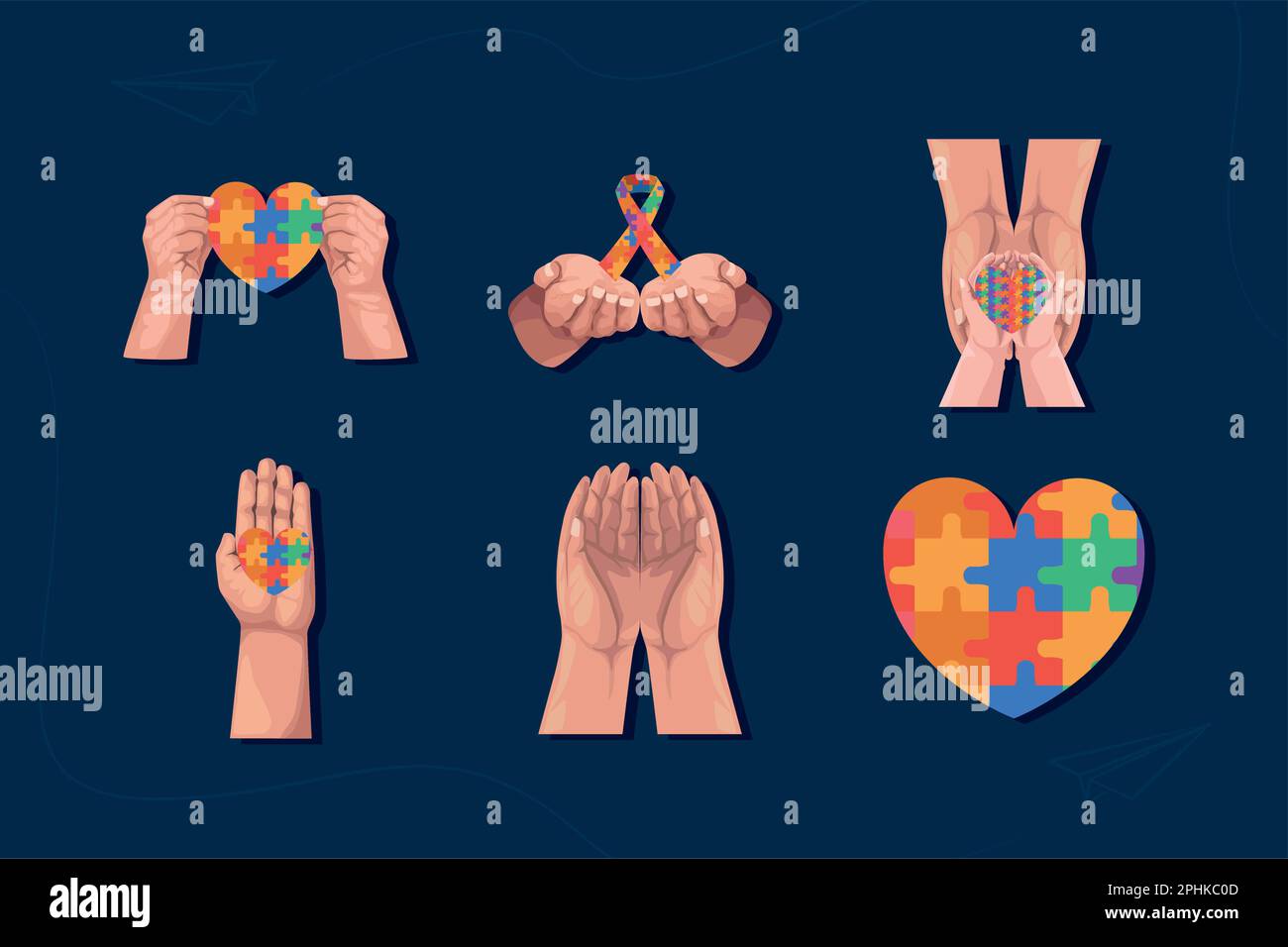 autism day six icons Stock Vector Image & Art - Alamy