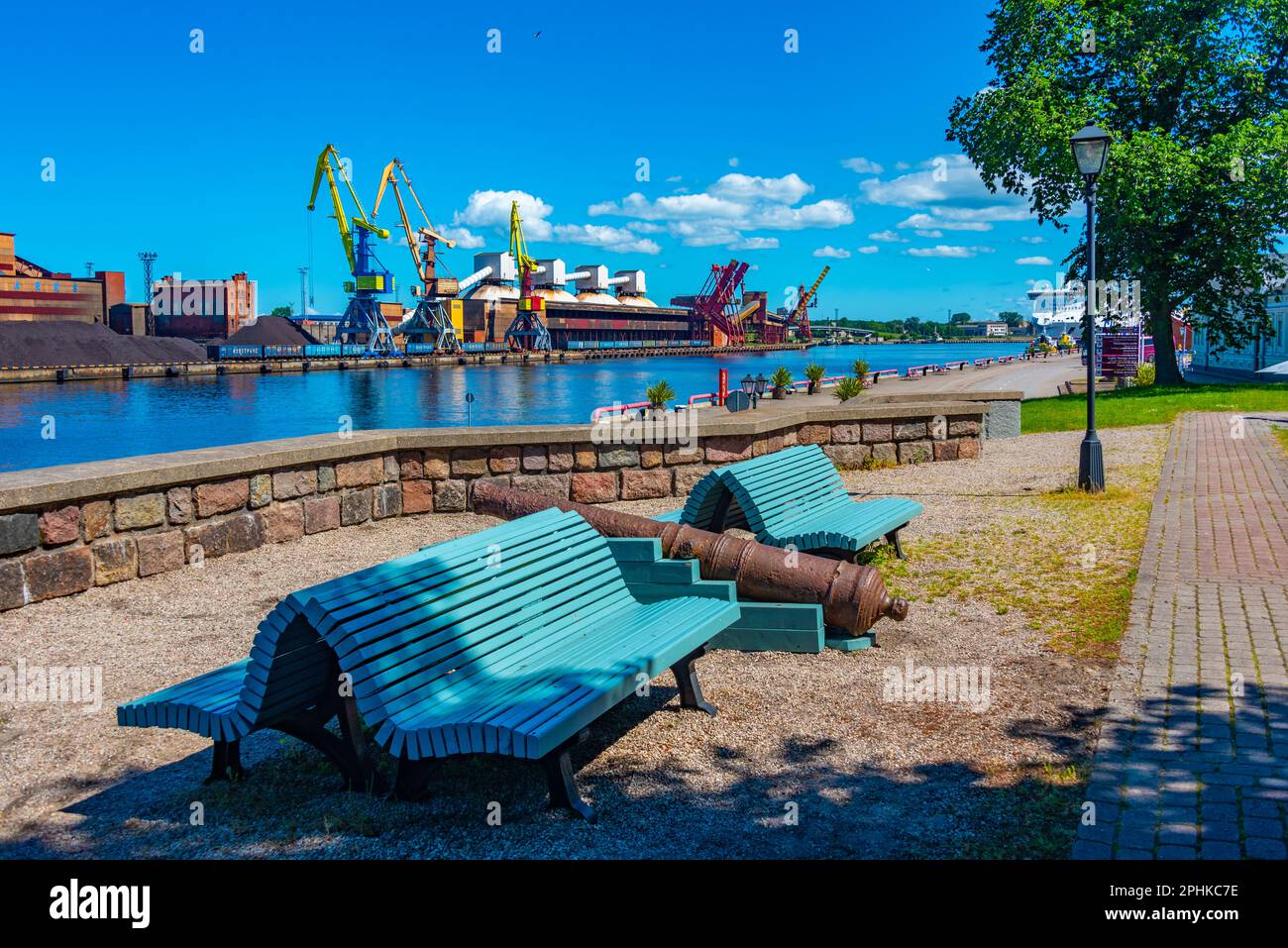 Seaside promenade in the port of Ventspils, Latvia Stock Photo - Alamy