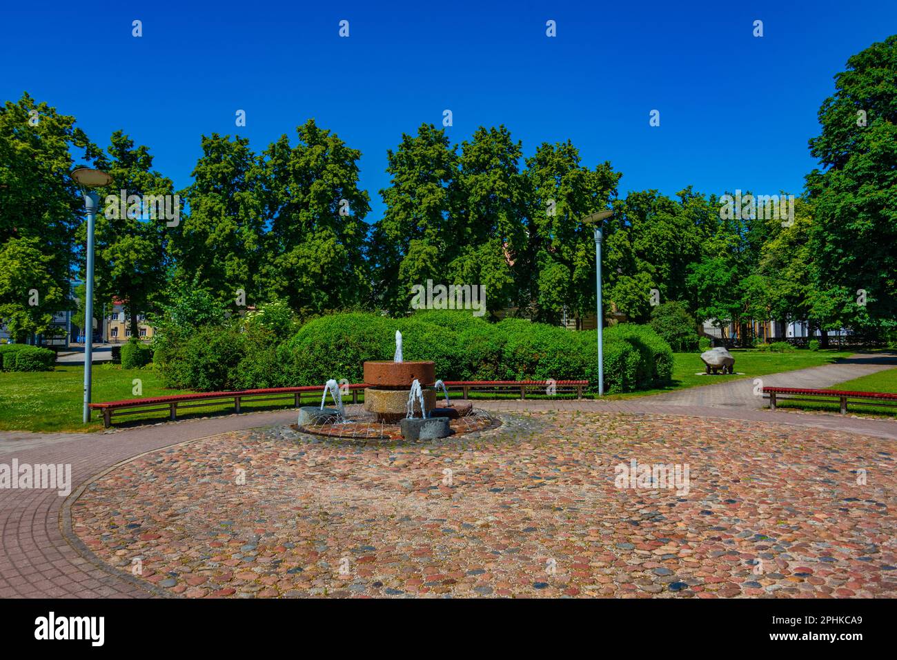 Green park in Latvian town Ventspils Stock Photo - Alamy