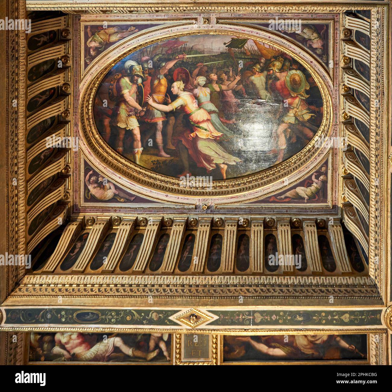 Impressive ceilings in the Old Palace ( Palazzo Vecchio ) in Florence ...