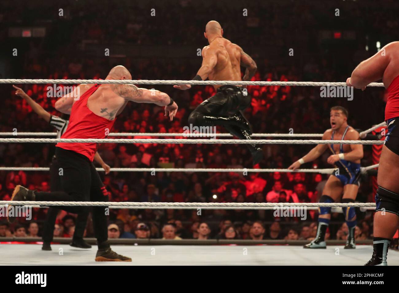 PHOENIX, ARIZONA - MARCH 27: The Street Profits, Braun Strowman ...