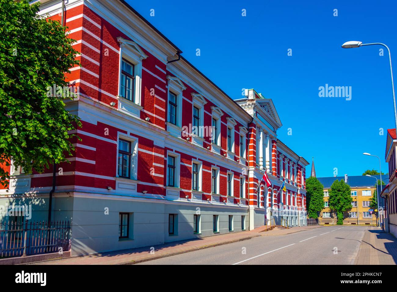 Historical buildings in Latvian town Liepaja Stock Photo - Alamy