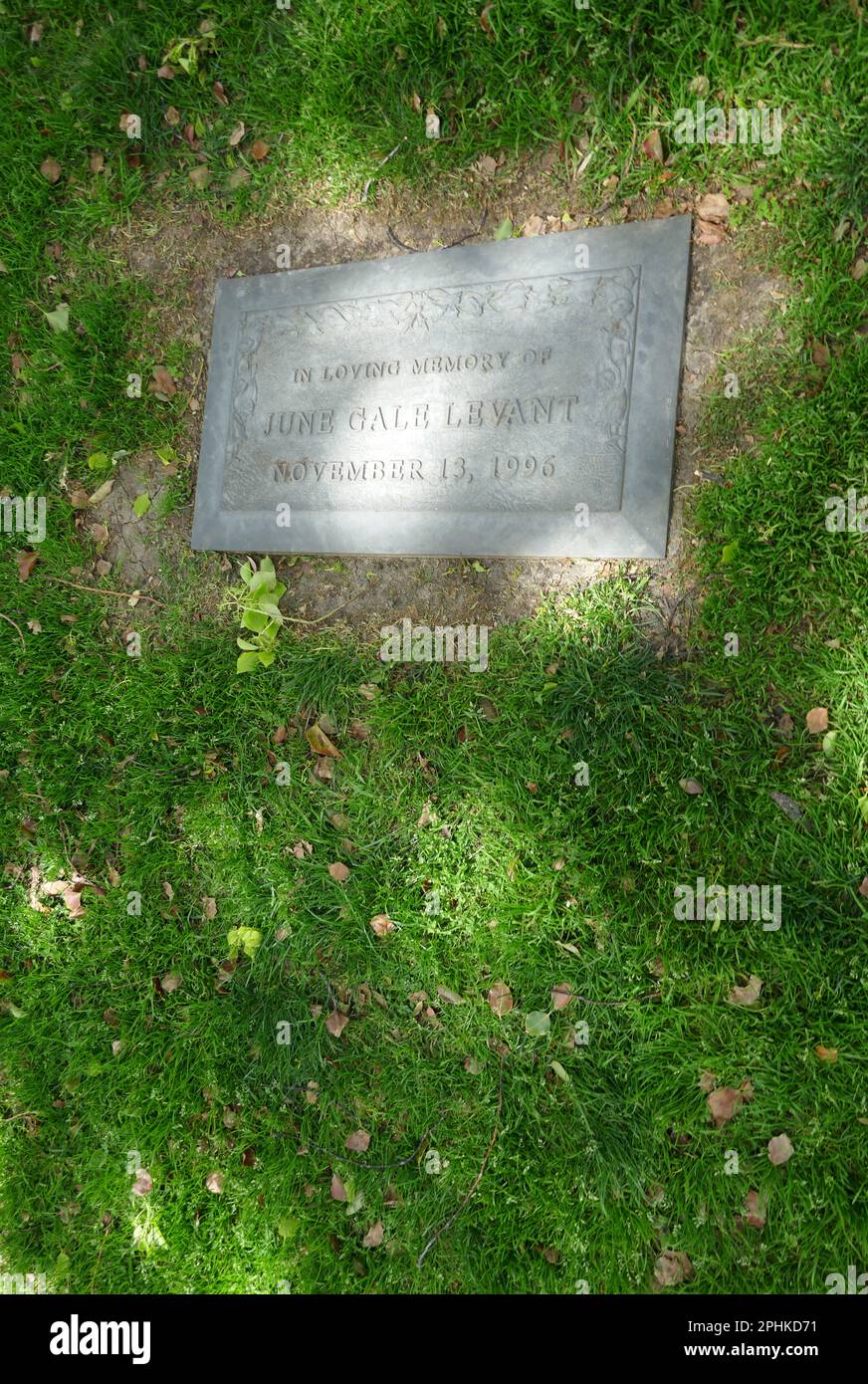 Los Angeles, California, USA 26th March 2023 Actress June Gale's Grave at Pierce Brothers ...