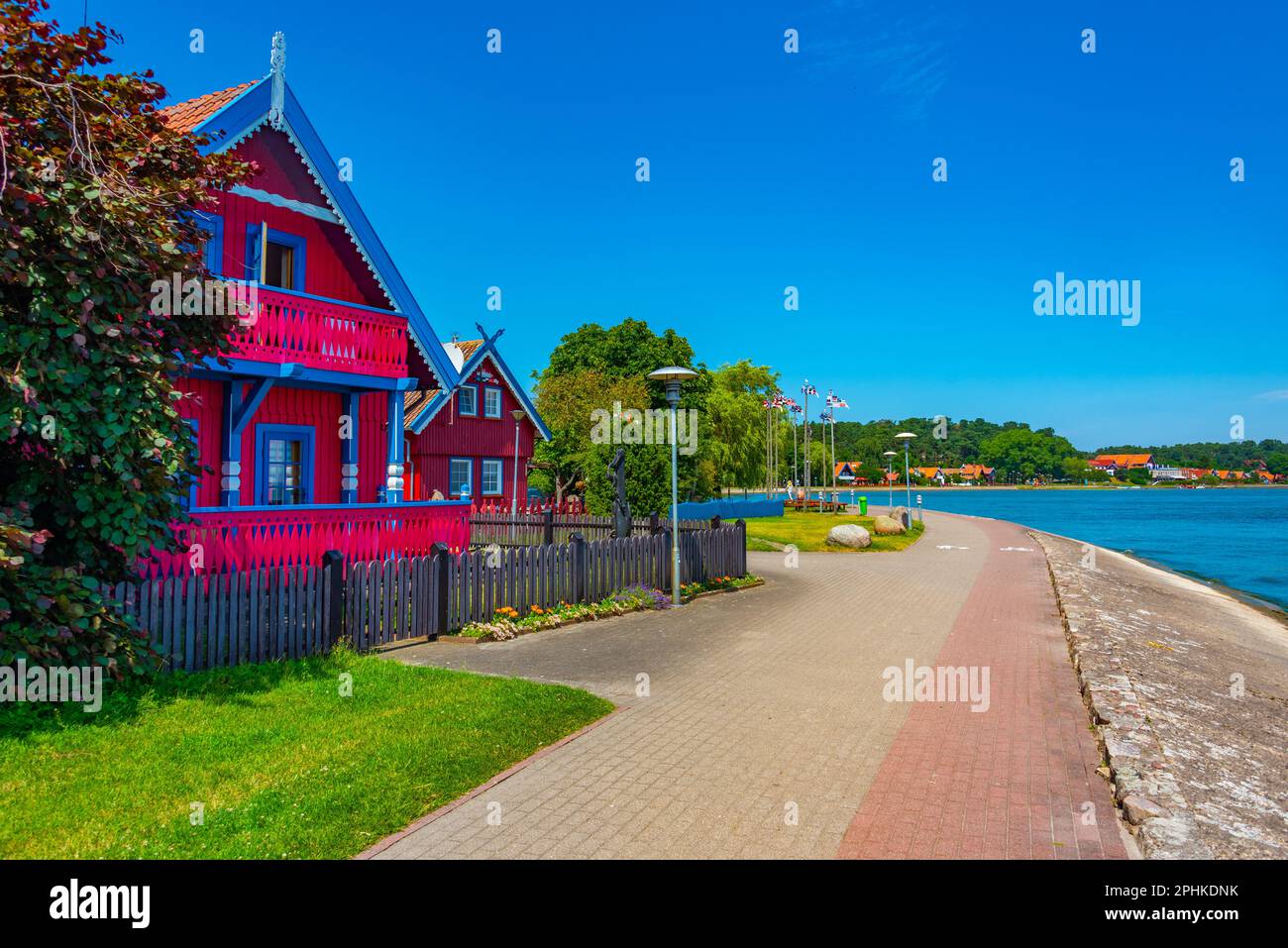 Colorful house at Lithuanian village Nida Stock Photo - Alamy