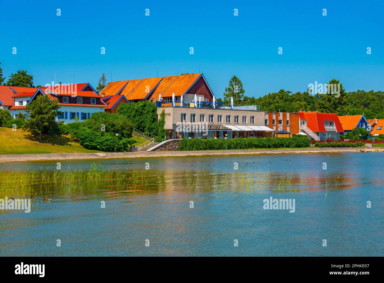 Colorful house at Lithuanian village Nida Stock Photo - Alamy