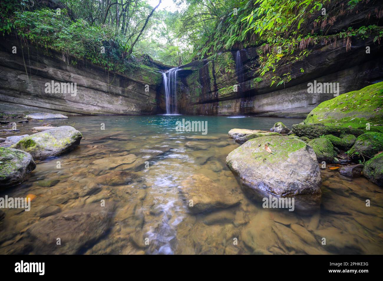 Wanggu Waterfall is a good place to escape the heat in summer. The ...