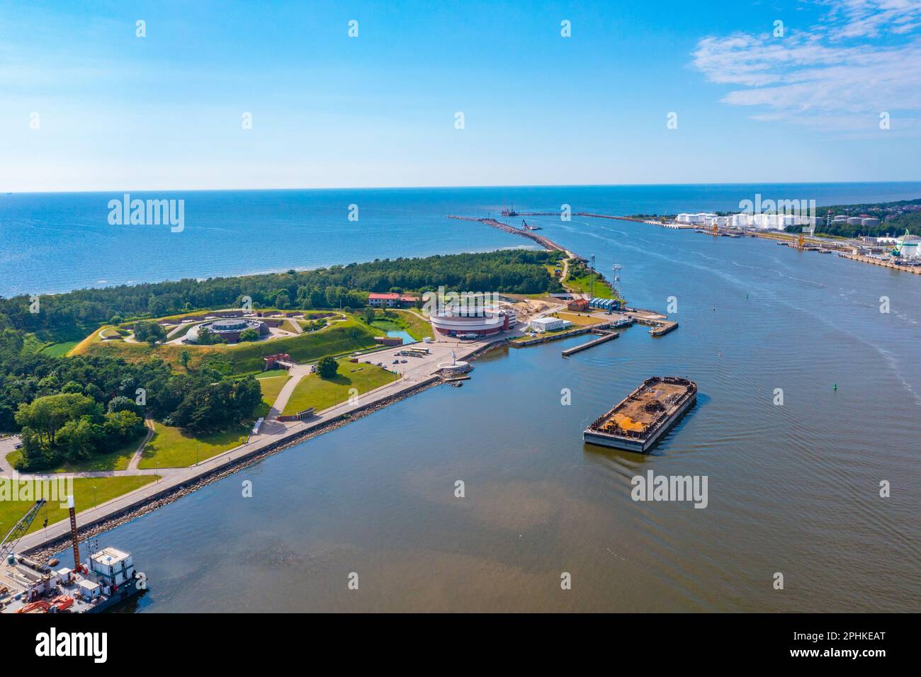 Aerial view of the Lithuanian Sea Museum in Smiltyne Stock Photo - Alamy
