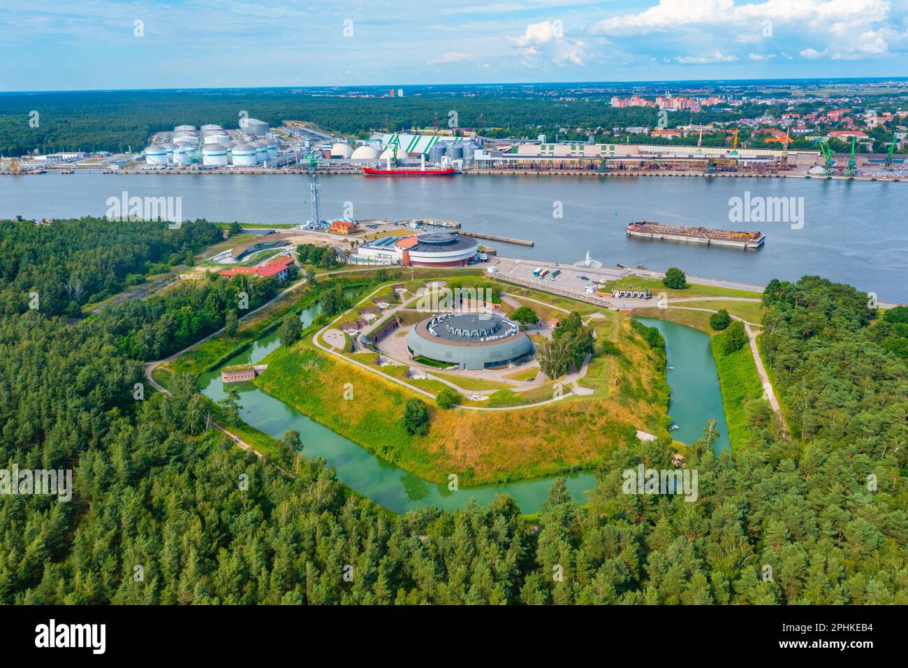 Aerial view of the Lithuanian Sea Museum in Smiltyne Stock Photo - Alamy