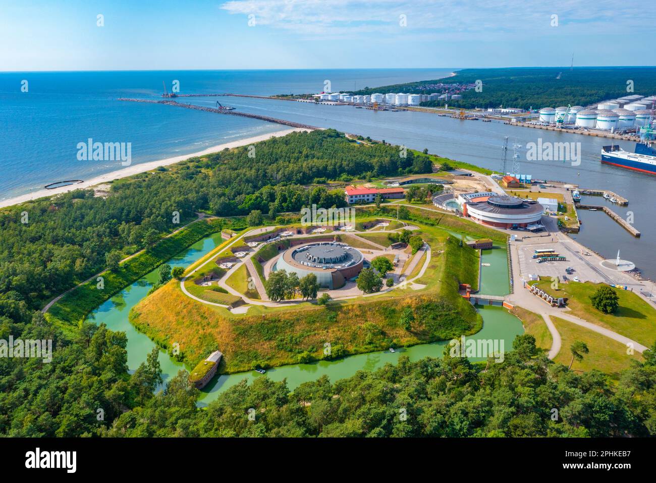 Aerial view of the Lithuanian Sea Museum in Smiltyne Stock Photo - Alamy