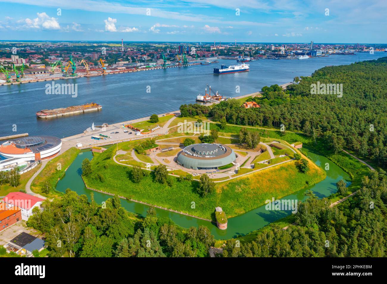 Aerial view of the Lithuanian Sea Museum in Smiltyne Stock Photo - Alamy