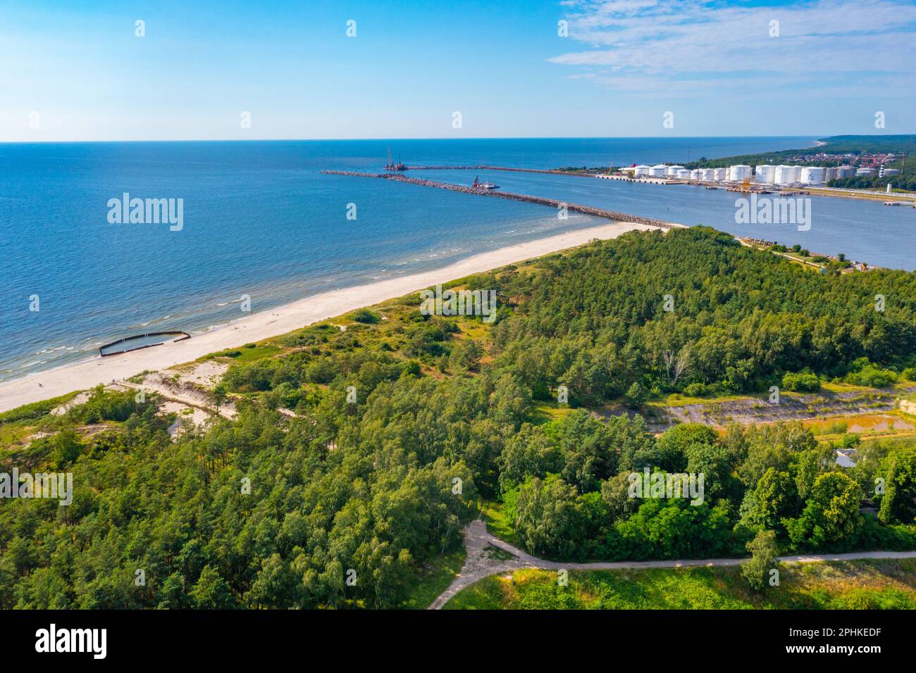 Aerial view sea spit beach hi-res stock photography and images - Alamy