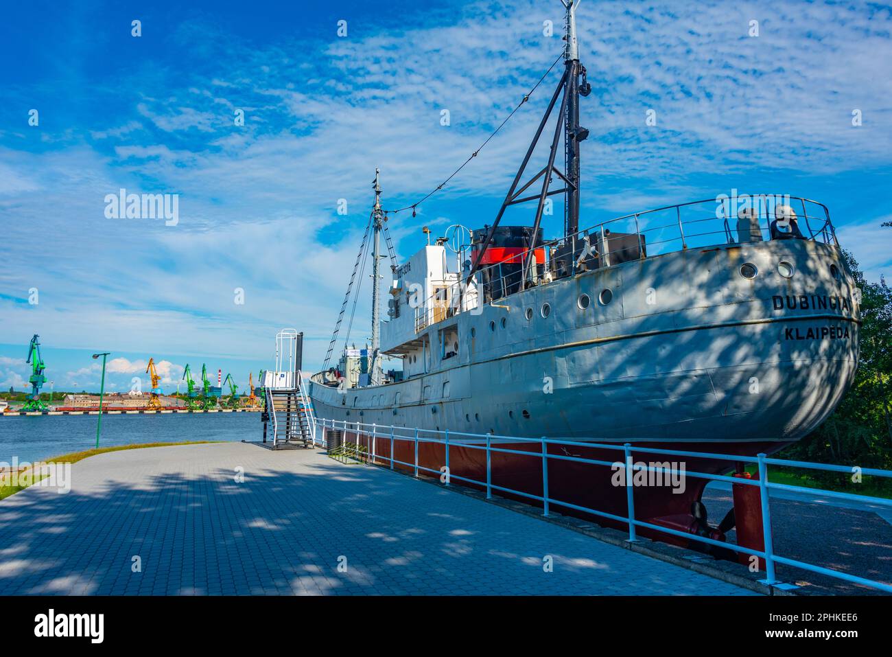 Open-air exhibition of historical boats at Smiltyne in Lithuania Stock ...
