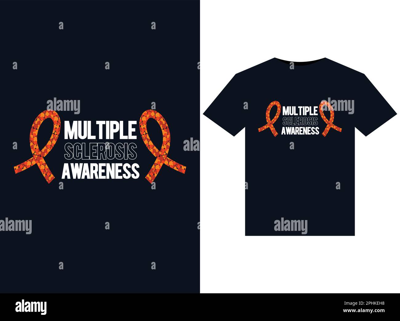 Multiple Sclerosis Awareness illustrations for print-ready T-Shirts ...