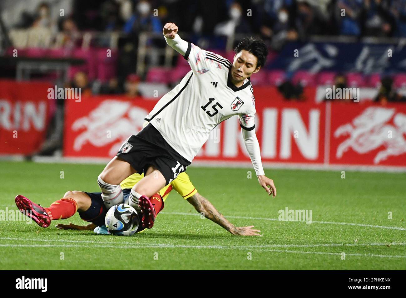 Yodoko Sakura Stadium, Osaka, Japan. 28th Mar, 2023. Daichi Kamada (JPN), MARCH 28, 2023 - KIRIN ...