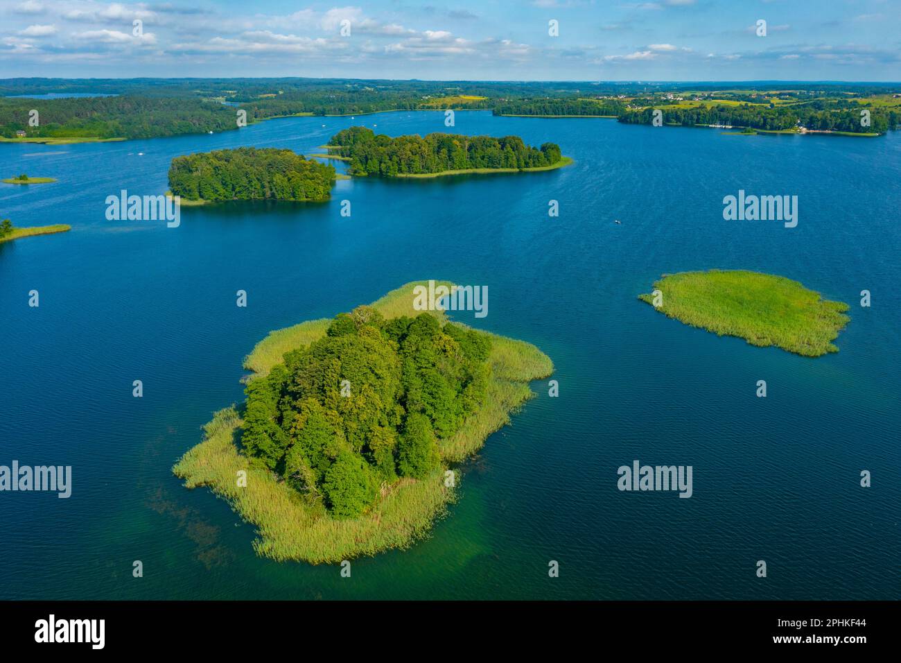 Islands at Galve lake in Lithuania Stock Photo - Alamy