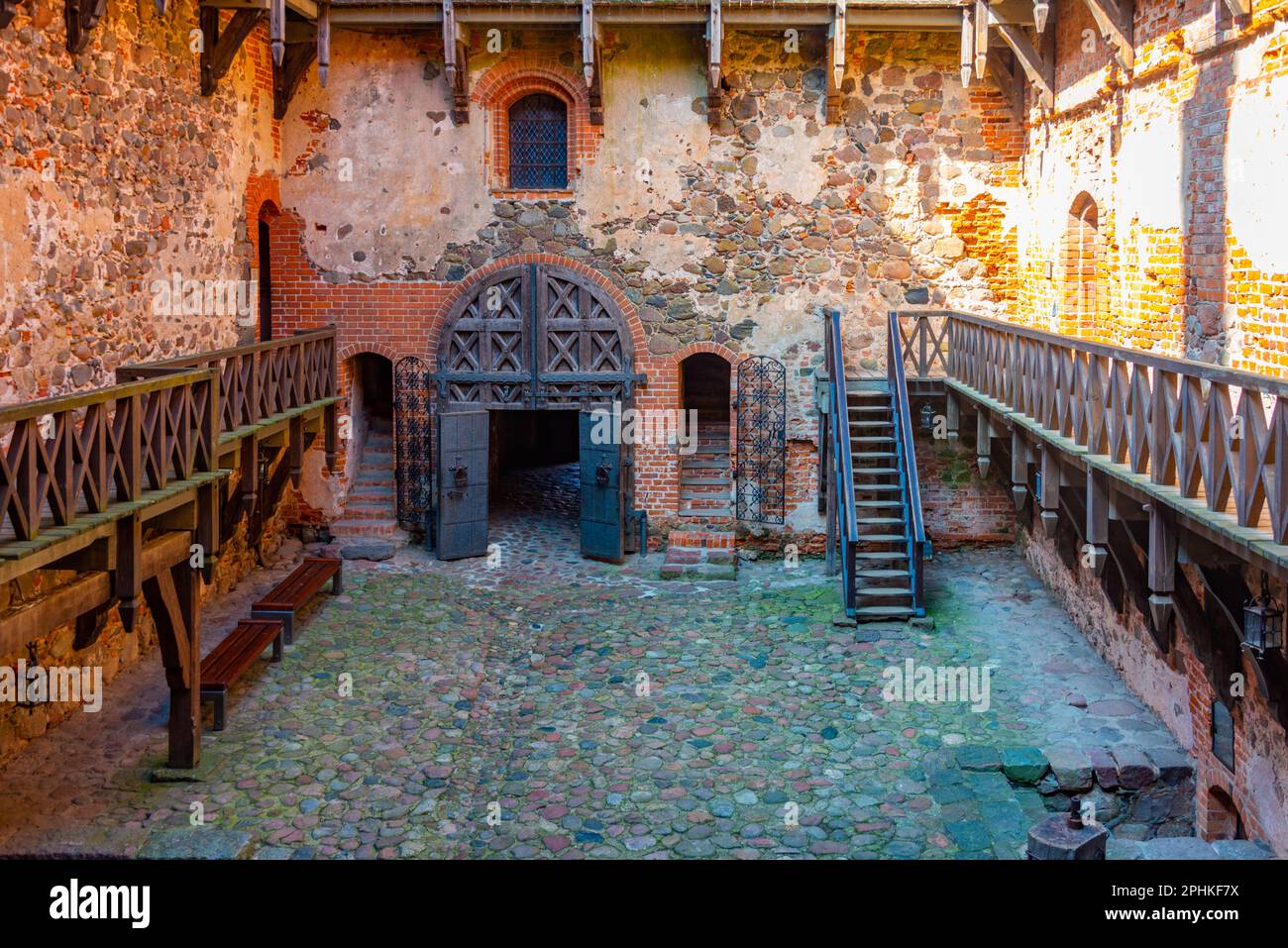 Courtyard of Trakai castle in Lithuania Stock Photo - Alamy