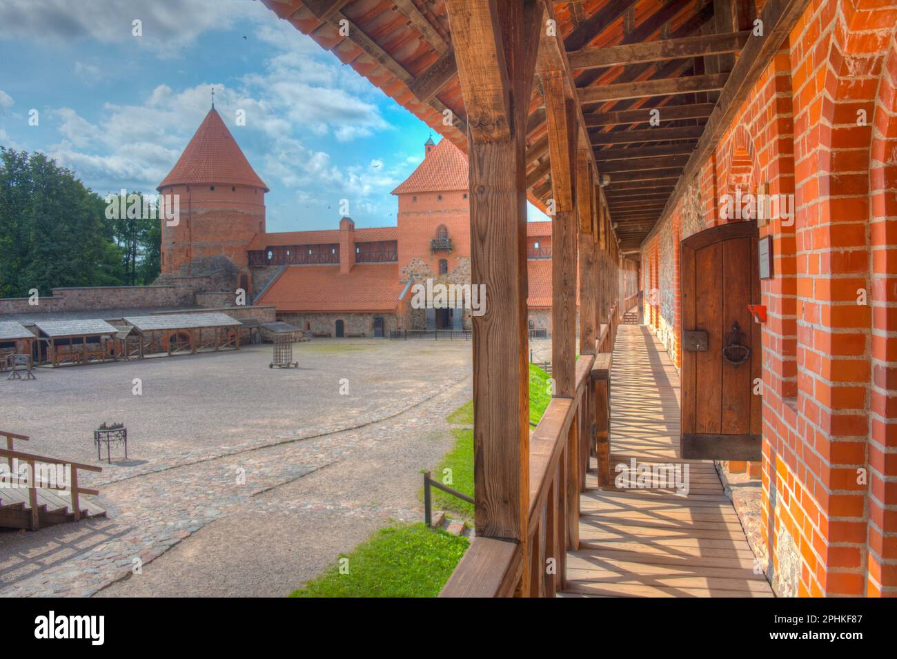 Courtyard of Trakai castle in Lithuania Stock Photo - Alamy