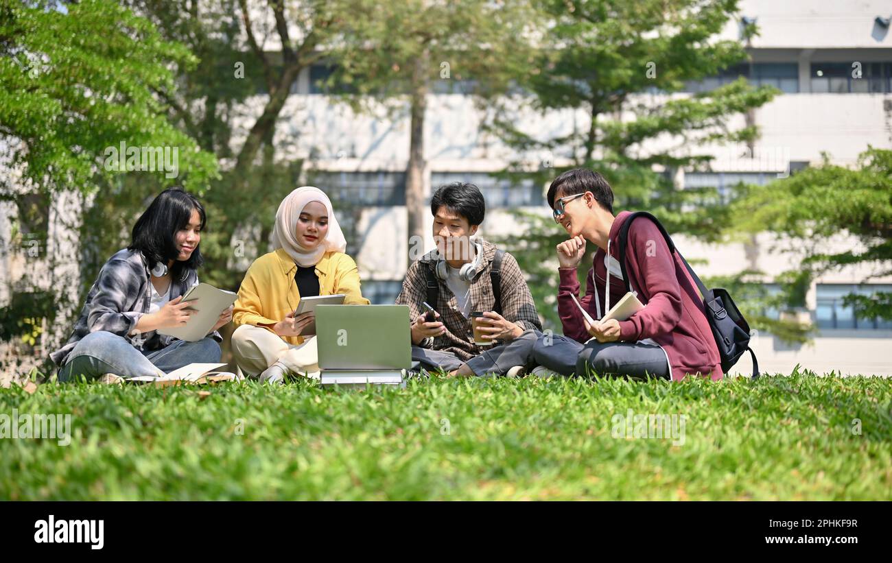 Happy Diverse College Students