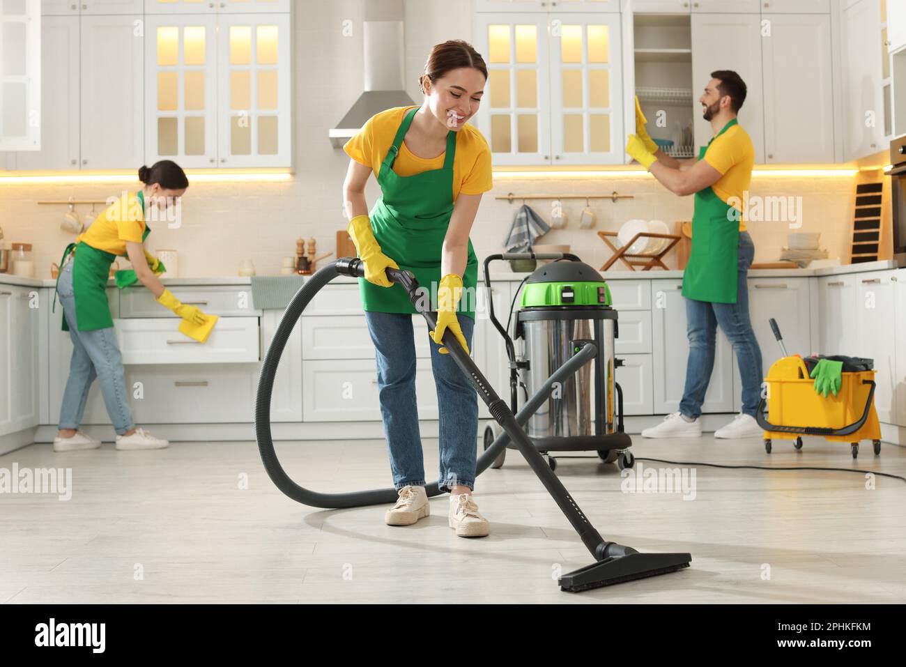 Work of janitors hi-res stock photography and images - Alamy