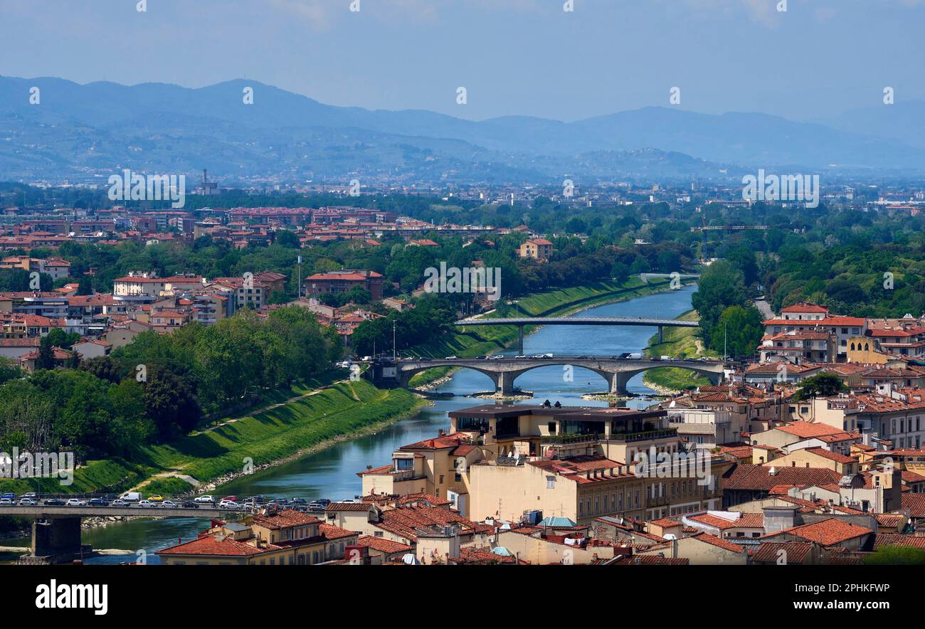 Aerial view on the historical center of Florence, Italy Stock Photo - Alamy