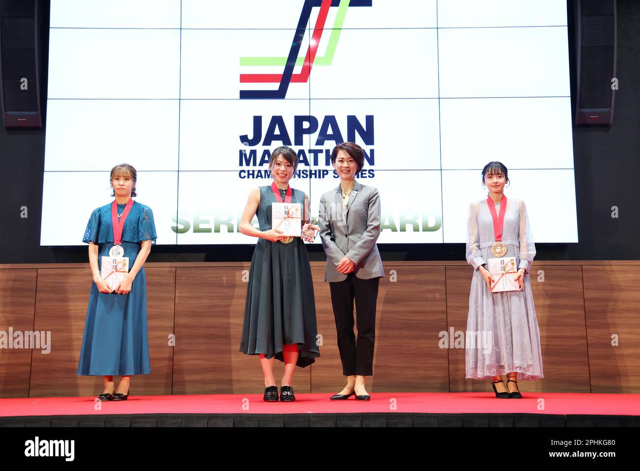 (L-R) Yuka Ando, Mizuki Matsuda, Yuko Arimori, Ai Hosoda, MARCH 29 ...