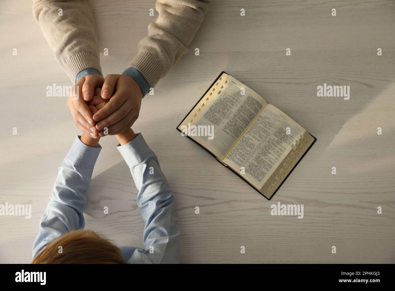 Child read prayer church hi-res stock photography and images - Alamy