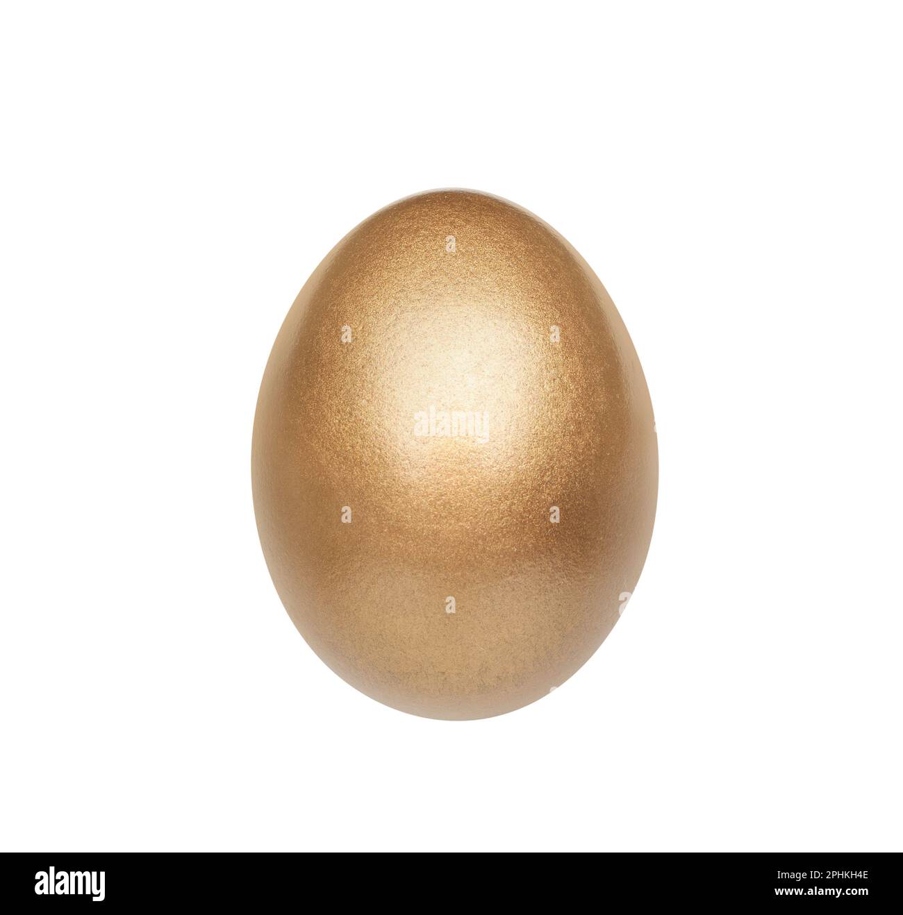 One shiny golden egg isolated on white Stock Photo - Alamy