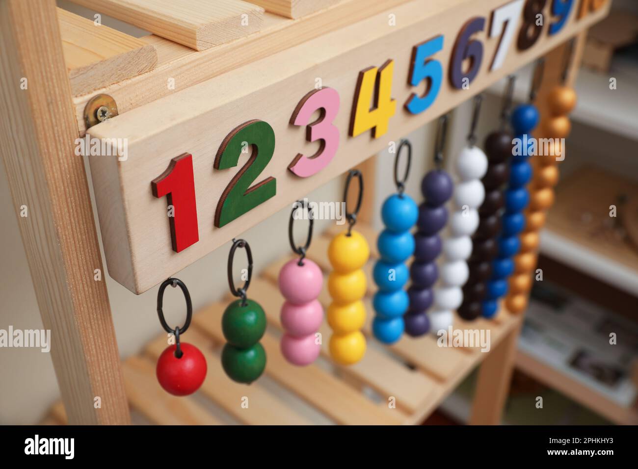 Montessori learning numbers on hi-res stock photography and images - Alamy