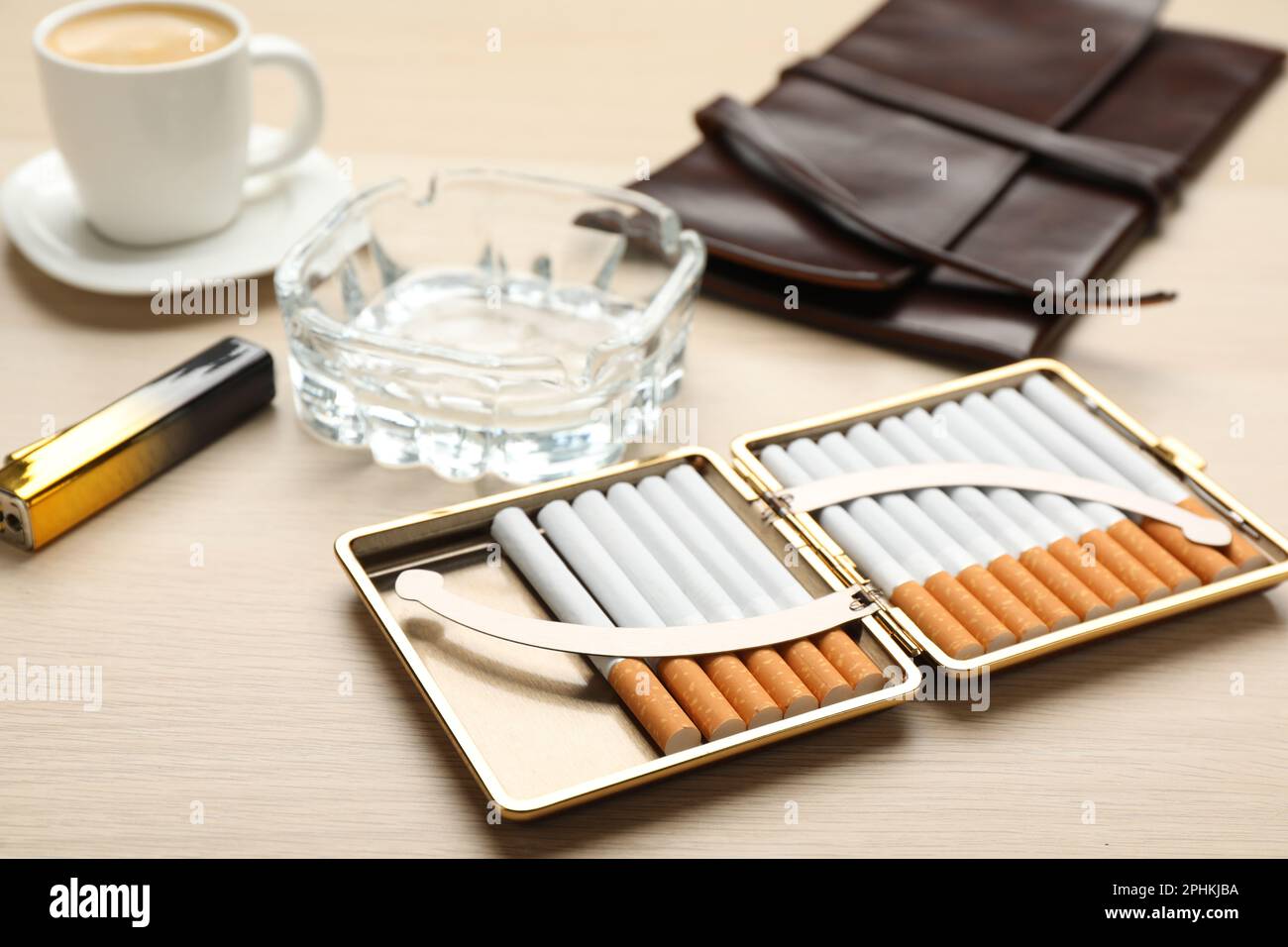 Cigarette box on coffee table hi-res stock photography and images - Alamy
