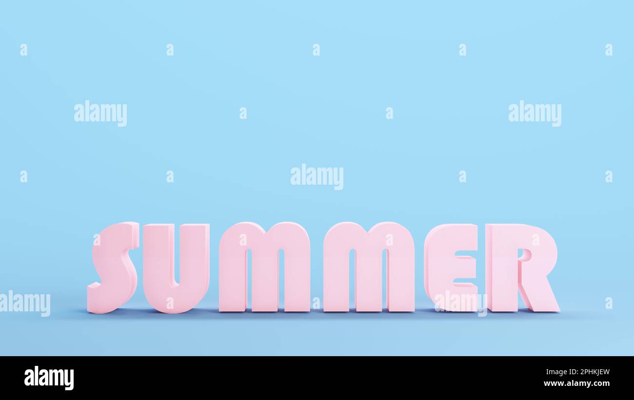 Pink Summer Season Warmest After Spring Before Autumn June July August ...