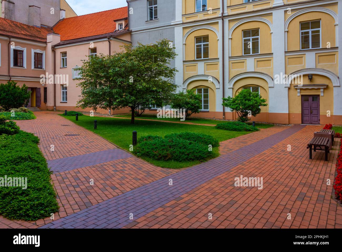 Courtyard of the university of Vilnius in Lithuania Stock Photo - Alamy