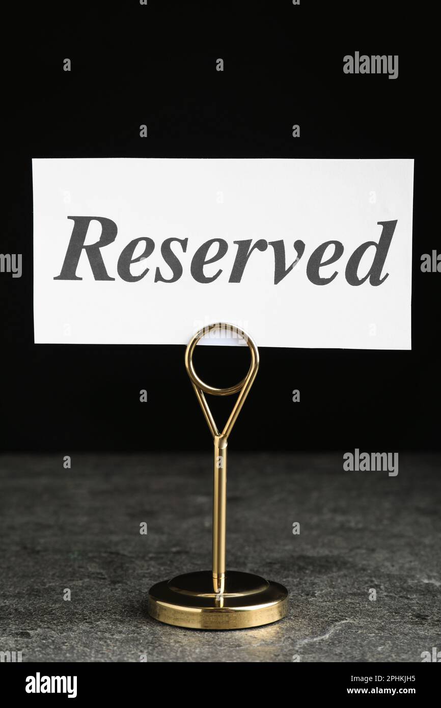 Restaurant reservation stand hi-res stock photography and images - Alamy